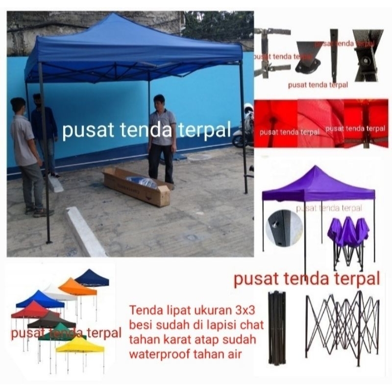 Jual Tenda lipat ukuran 1,5x1,5 2x2 2,5x2,5 3x3 bahan atap D420 ...