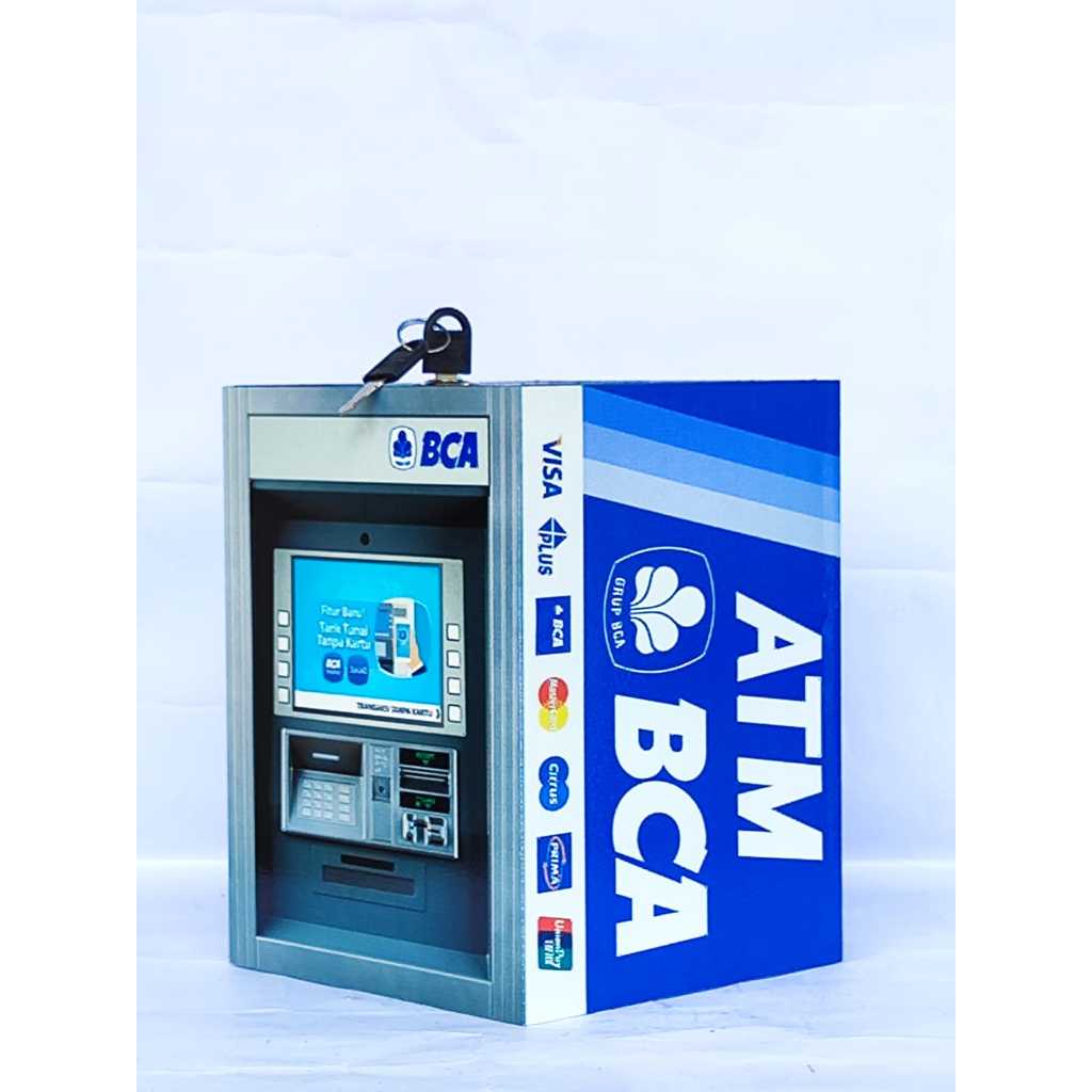 Jual Celengan atm ukuran 15x20 besar jumbo+kunci celengan atm mini ...