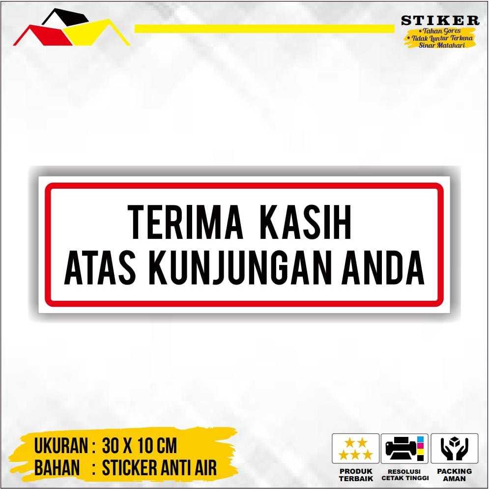 Jual STIKER TERIMA KASIH ATAS KUNJUNGAN ANDA | Shopee Indonesia
