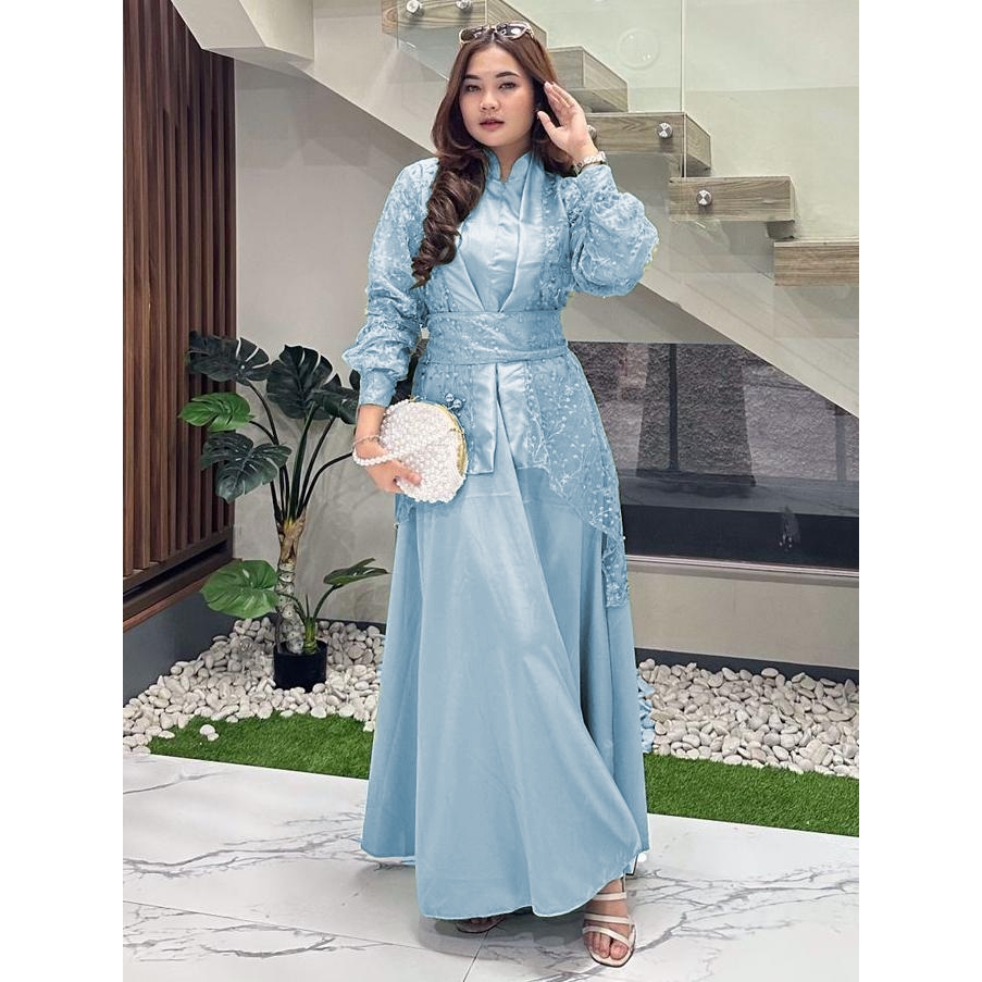 Jual FUJI 3 IN 1 DRESS SATU SET INNER OUTER KIMONO FASHION GAMIS MUSLIM ...