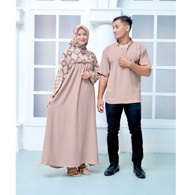 Jual ART W7N2 SYAMA DRESS SAFEEYA COUPLE SATU SET KOKO FREE JILBAB ...