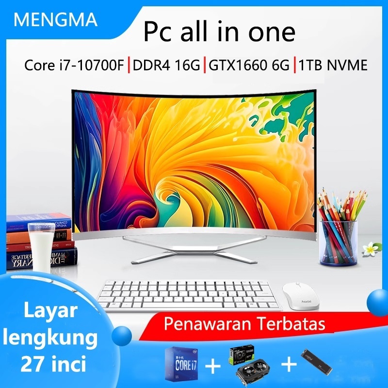 Jual MA Komputer all-in-one lengkung 27 inci dengan prosesor Intel Core ...