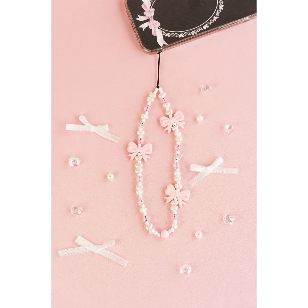 Jual Chain Beads Phone Charms Holder Tali for Casing Hp Ribbon ...