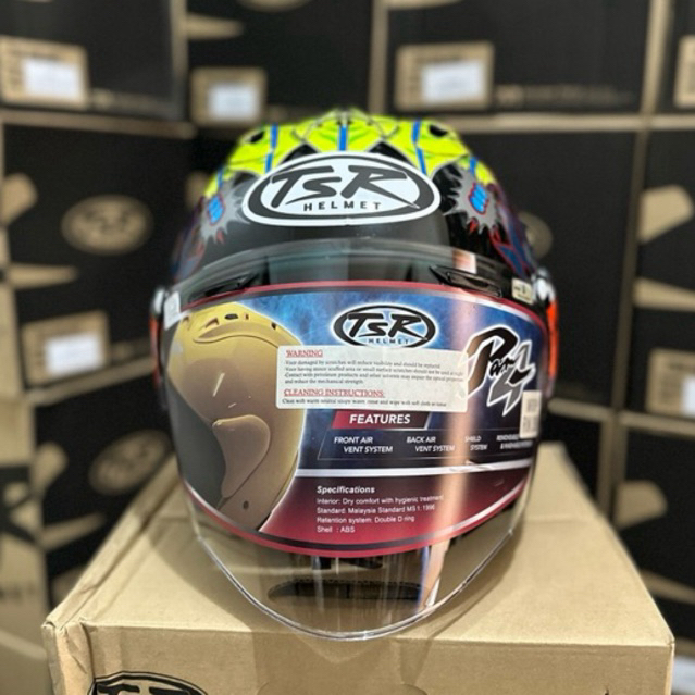 Jual HELM TSR RAM 4 RUSSEL BLACK | Shopee Indonesia