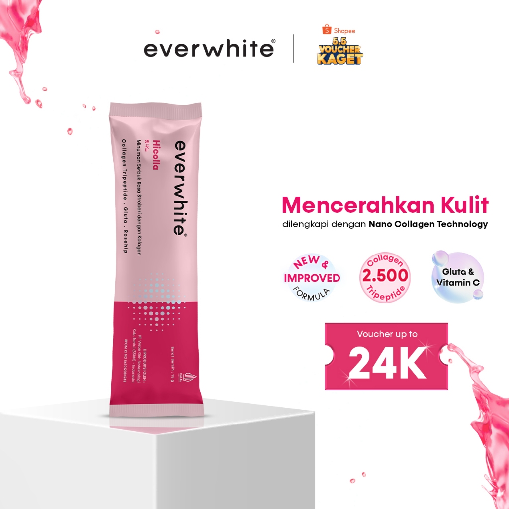 Jual Everwhite Hicolla Sachet Minuman Kolagen Pencerah Kulit - Collagen Drink | Shopee Indonesia