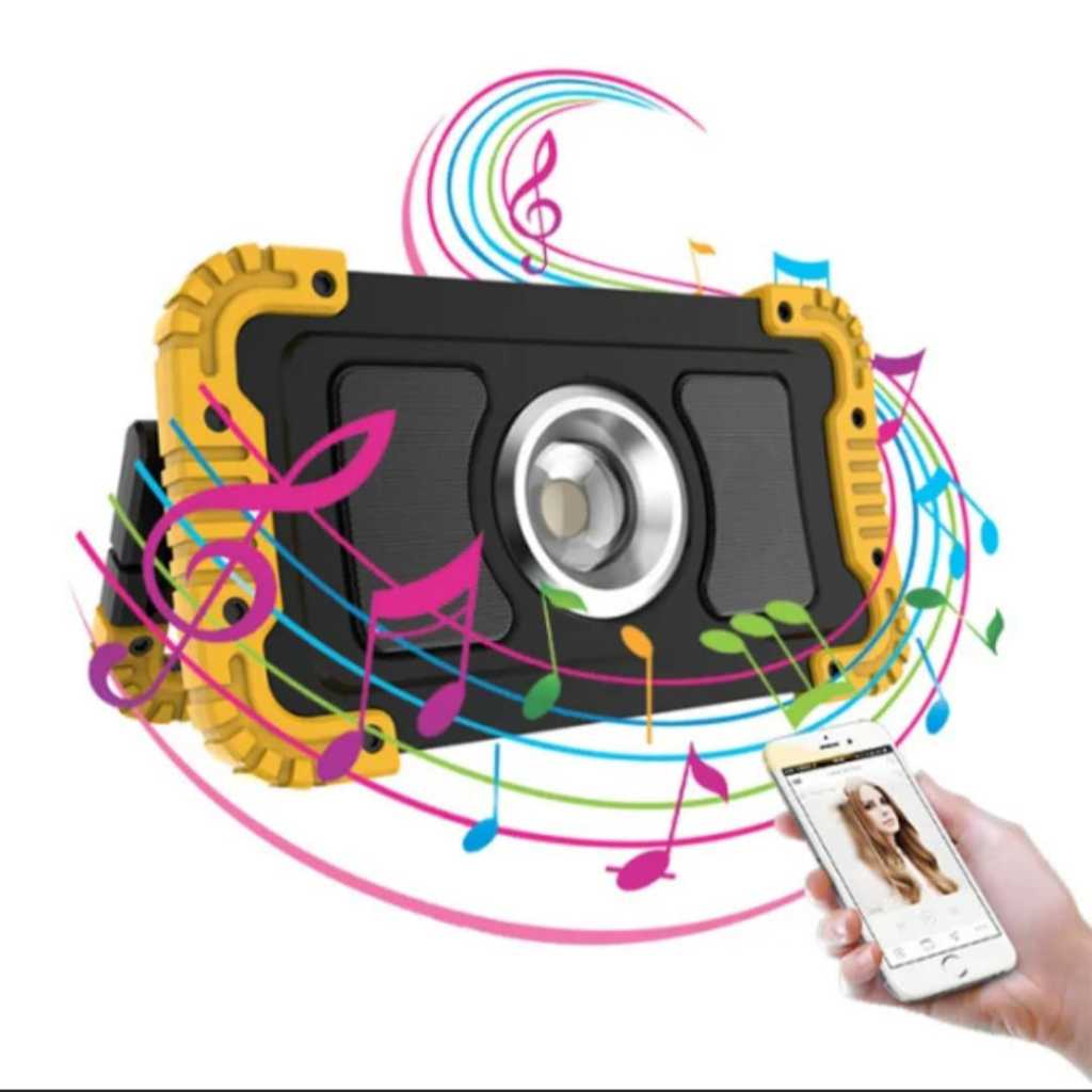 Jual Speaker Bluetooth Work Light / Portable Bluetooth Speaker / Radio ...
