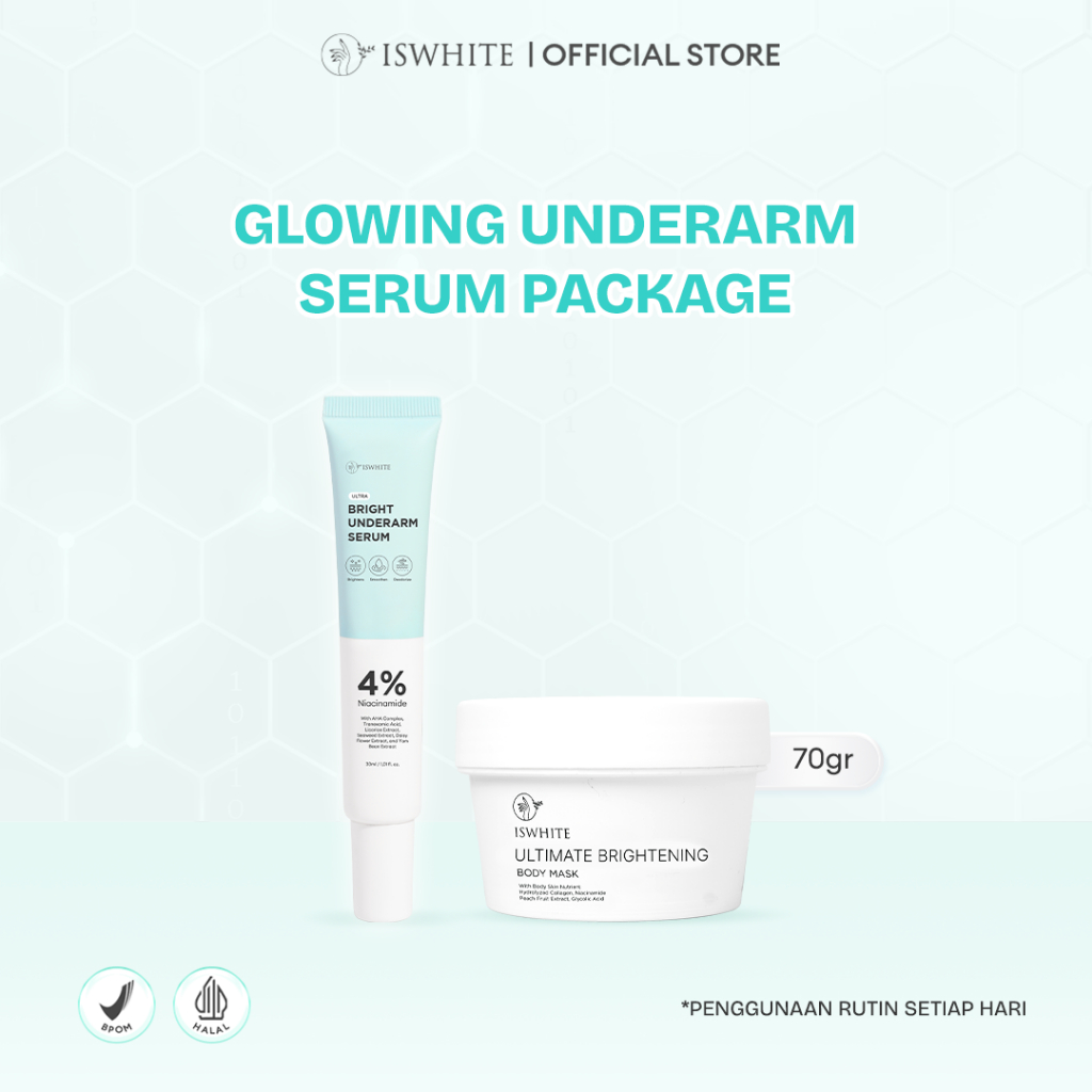Jual ISWHITE Iswhite Glowing Underarm Serum Package With Ultimate ...