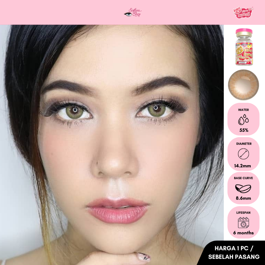 Jual Softlens Kitty Kawaii Mini Cemore Green (HARGA UNTUK 1PC / SEBELAH ...