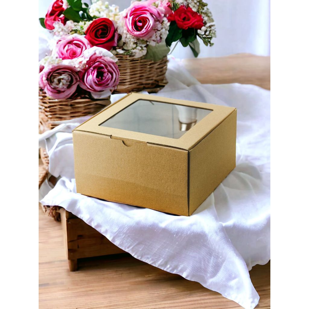 Jual 5PCS - CB Corr Window 252512 - Cake box / Dus Kue uk 25x25x12cm ...