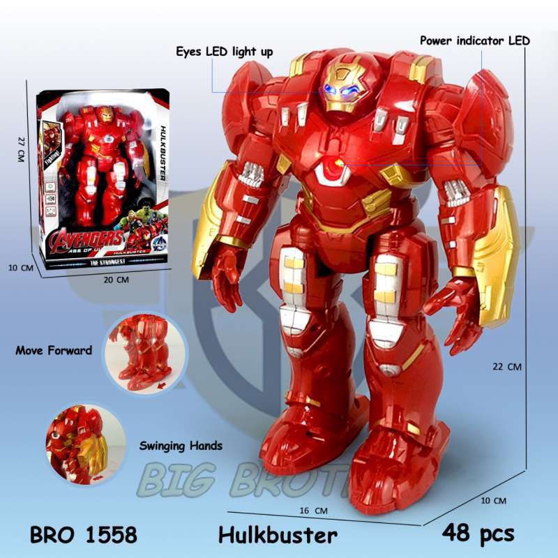 Jual Mainan Robot Avengers Superhero Robot Ironman Hulk Buster Bisa ...