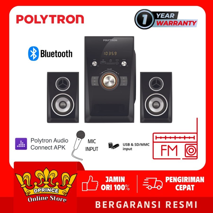 Jual POLYTRON PMA 9522 ( FM RADIO ) Active Speaker with Bluetooth ...