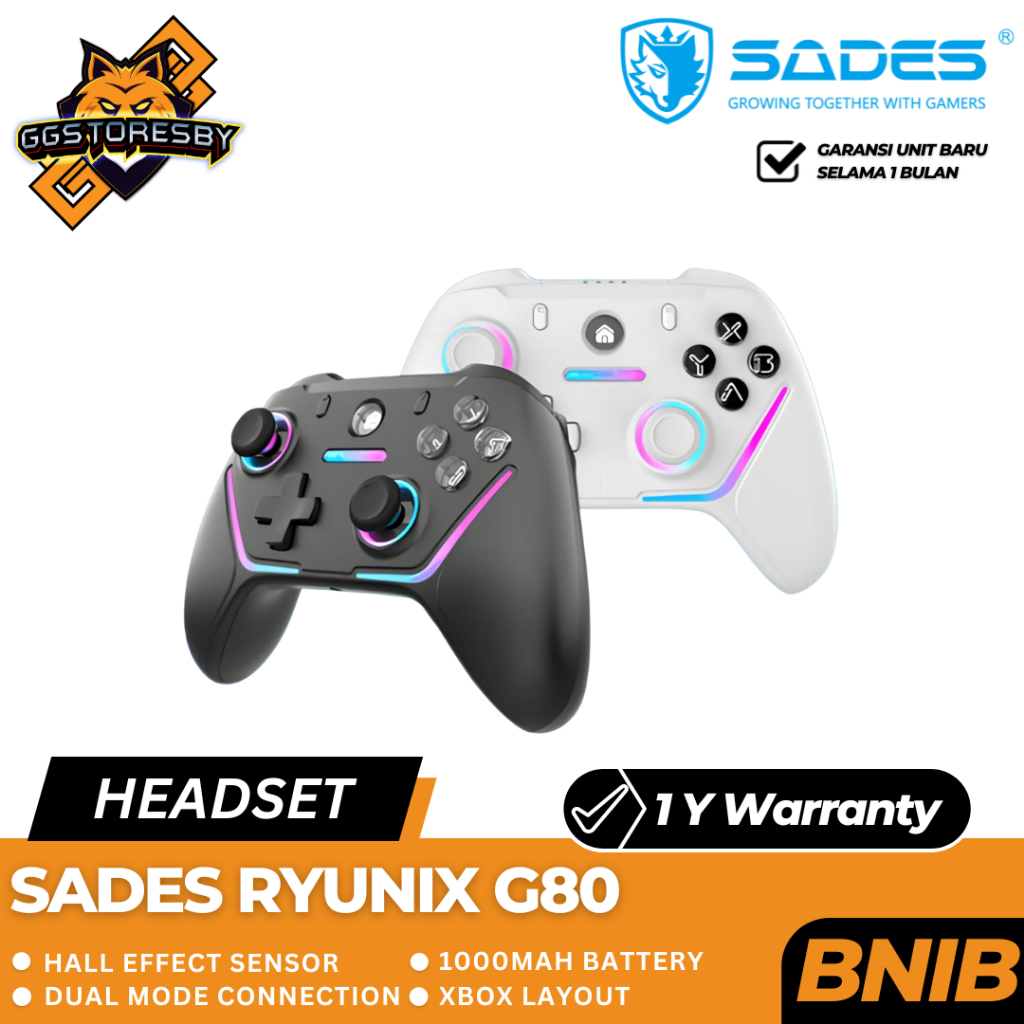 Jual Sades Ryunix G80 Half-Effect Dual-Mode Wireless Gamepad | Shopee Indonesia