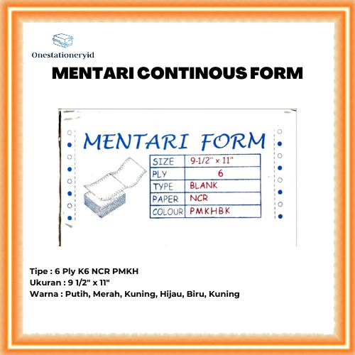 Jual Kertas Continuous / Continous Form 6 Ply, 6 Rangkap K6 NCR Putih ...