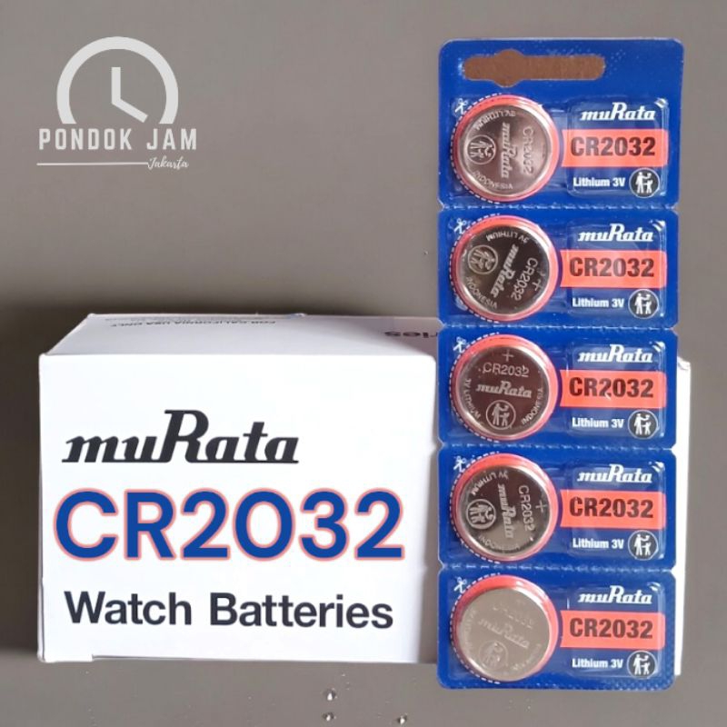 Jual BATERAI MURATA CR2032 ORIGINAL LITHIUM BATTERY 3V | Shopee Indonesia