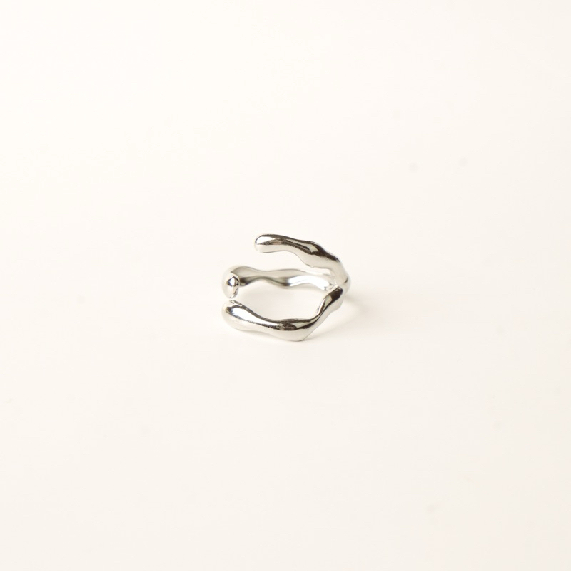 Jual Louisë // Silver Mizu Maki Ring - Stainless Steel (Anti Karat) | Shopee Indonesia