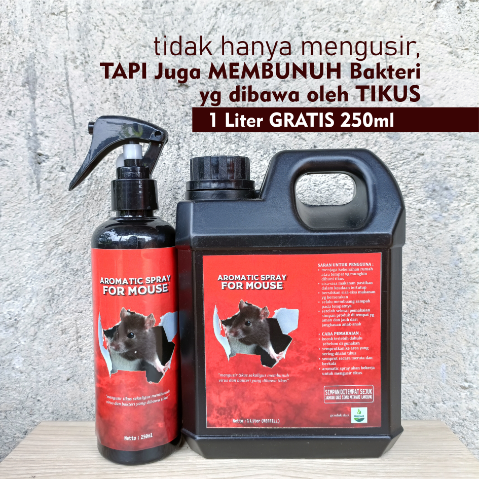 Jual SPRAY PENGUSIR TIKUS 1 Liter GRATIS 250ml Obat Anti Tikus | Shopee ...
