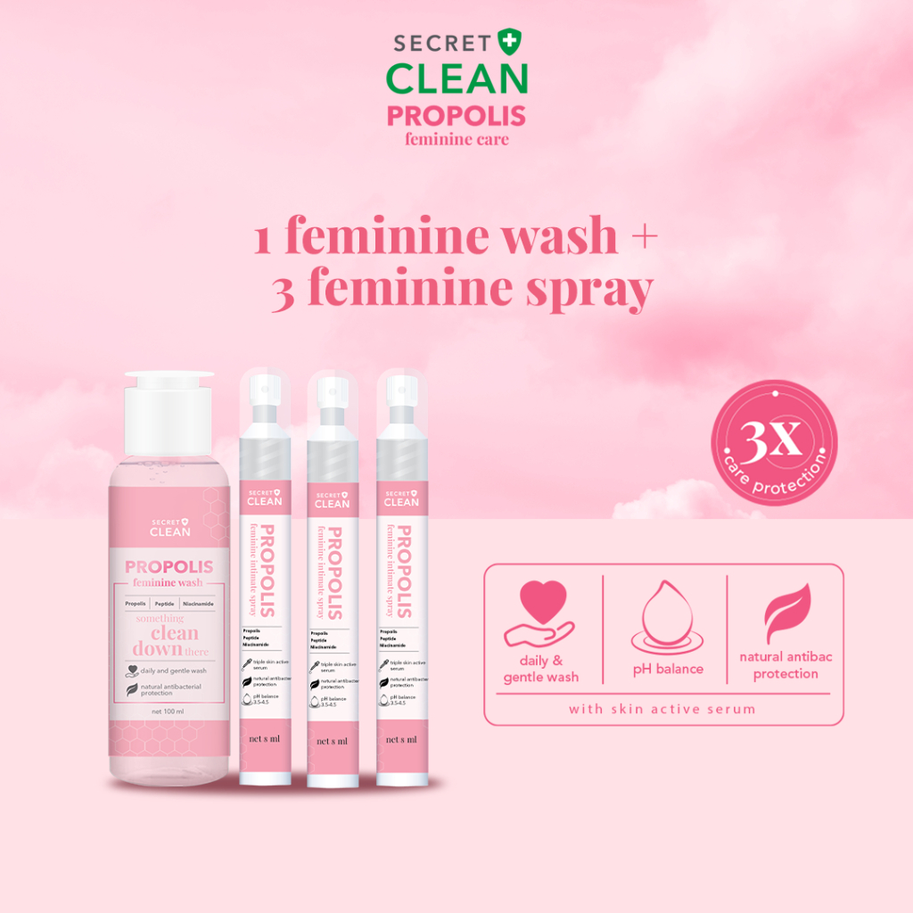 Jual Secret Clean Paket Propolis Feminine Care | Shopee Indonesia