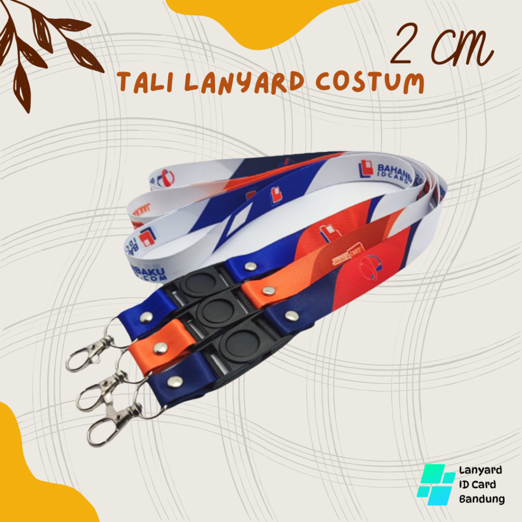 Jual Costum Lanyard 2 cm (1 sisi dan 2 sisi) sublim printing bahan ...