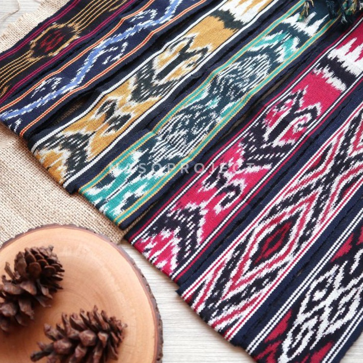 Jual XC26619 Syal Ikat Kepala Tenun Etnik Dayak Kalimantan Toraja NTT ...