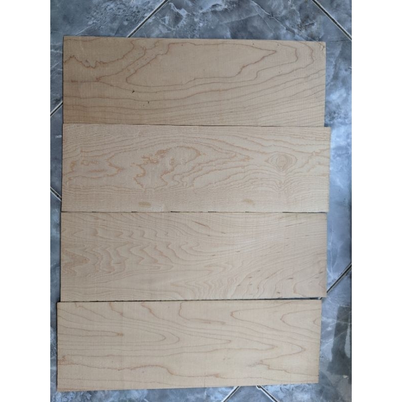 Jual veneer kayu hard maple tipis 2mm x 10cm x 33 cm | Shopee Indonesia