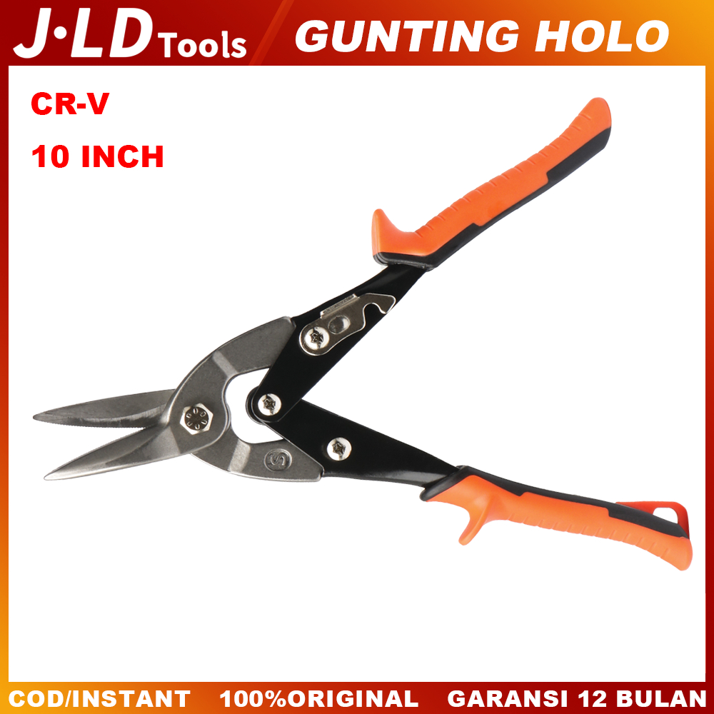 Jual JLD Gunting Holo 10Inch Hollow Seng Baja Ringan Aviation Tin Snip ...