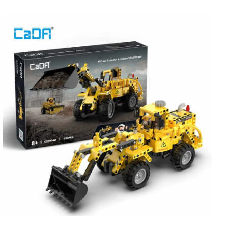 Jual Double E CADA Bricks 2 In 1 Wheel Loader & Bulldozer C65004W ...