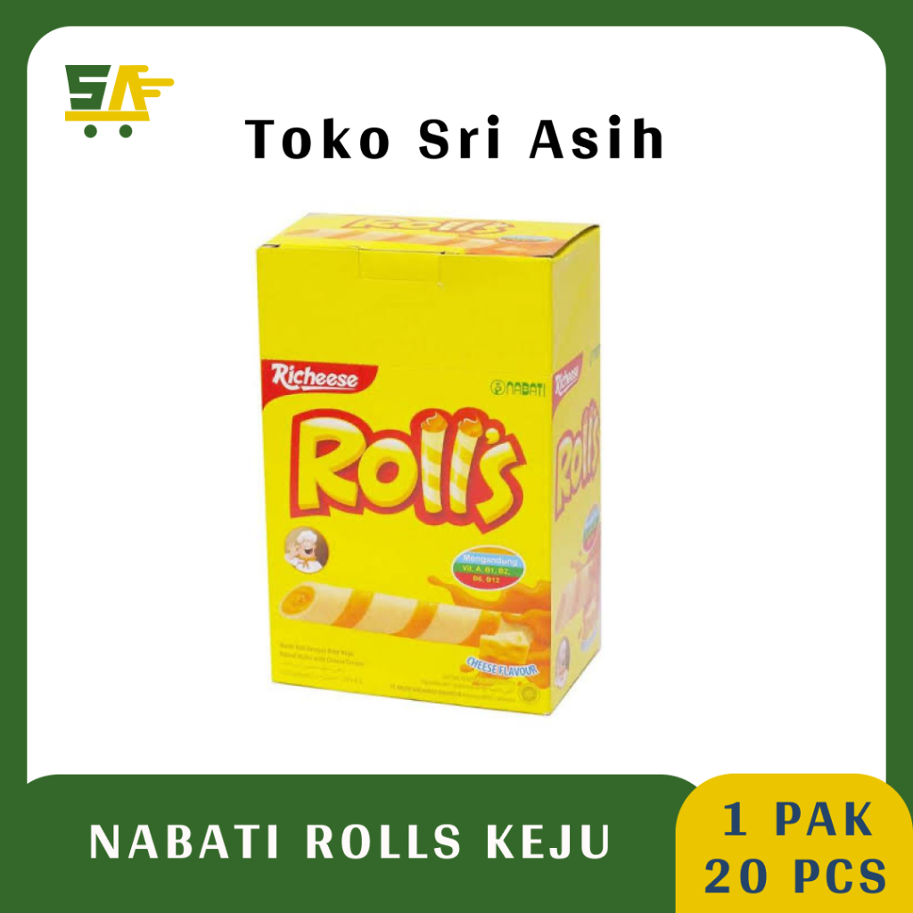Jual Nabati Rolls Keju 8 Gr ( 1 Box Isi 20 Pcs) - Richeese Keju - Snack ...