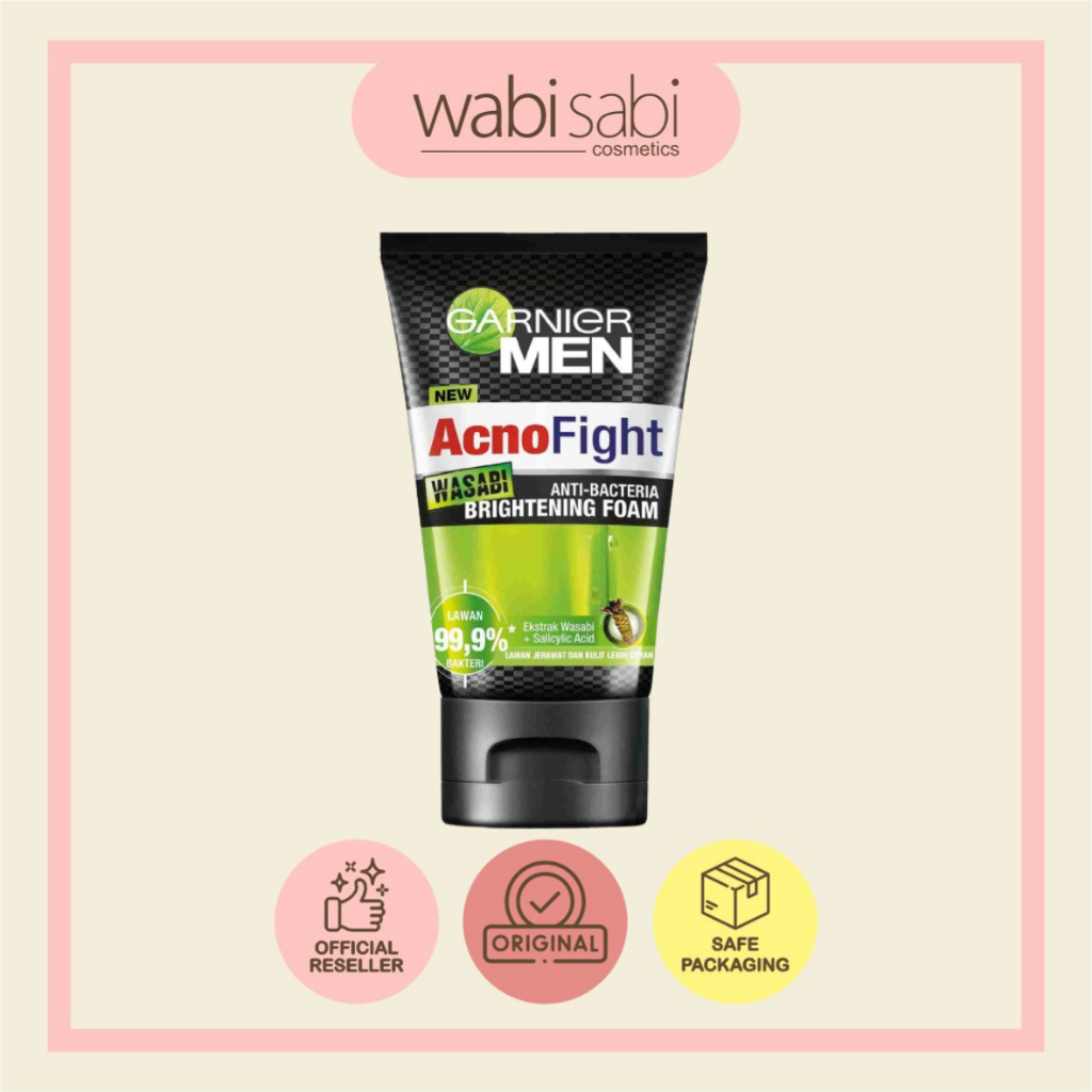 Jual GARNIER - Men Acno Fight Wasabi Anti-Bacteria Brightening Foam 100ml | Shopee Indonesia