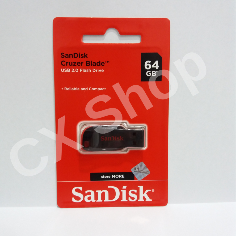 Jual SanDisk Cruzer Blade 8GB 16GB 32GB 64GB 128GB CZ50 USB Flash Drive ...