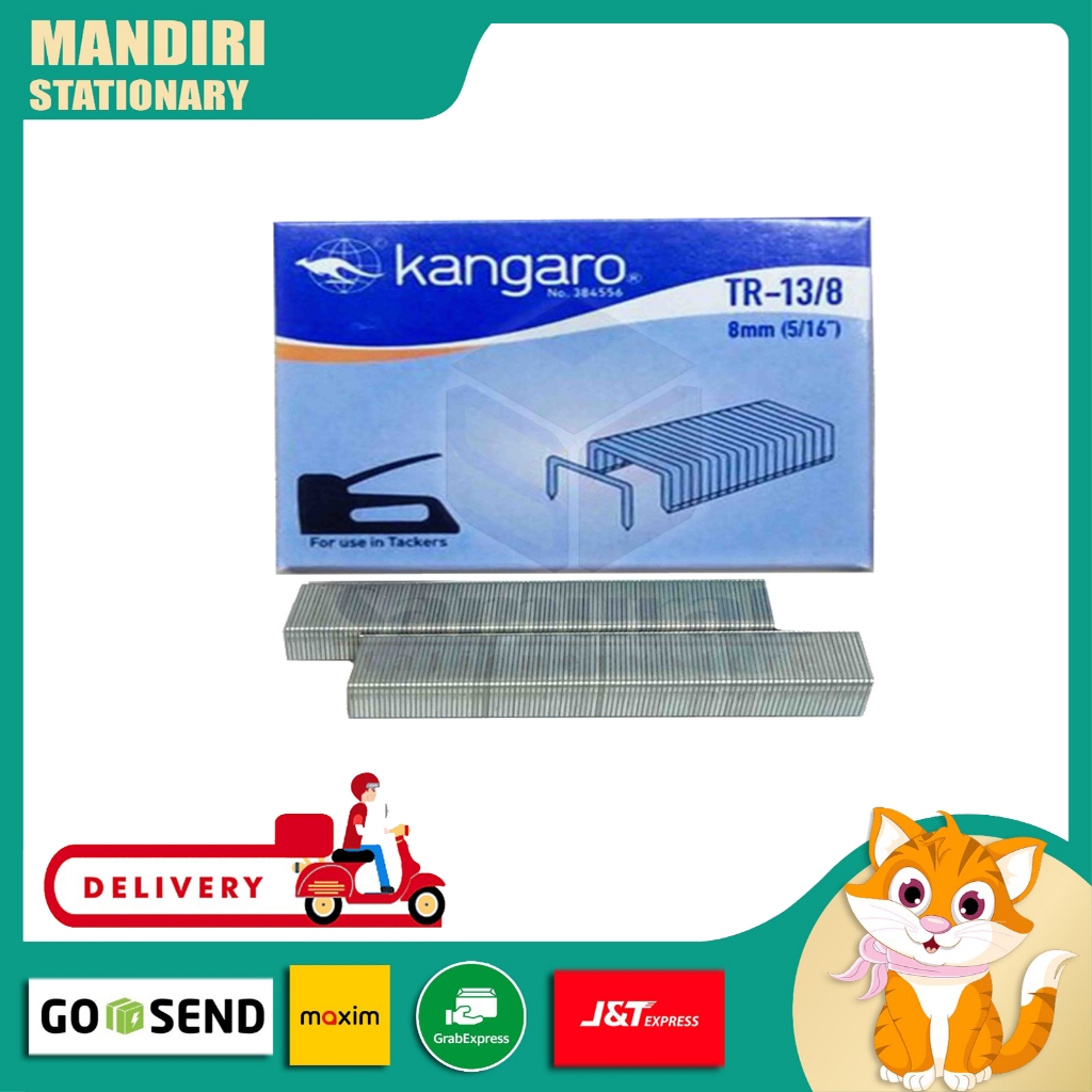 Jual Isi Staples Tembak Kangaro TR 13/8 / Refill Gun Tacker 8mm 5/16 ...