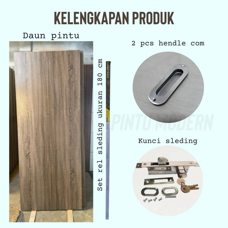 Jual satu set pintu geser/sleding | pintu kamar geser | pintu sleding ...