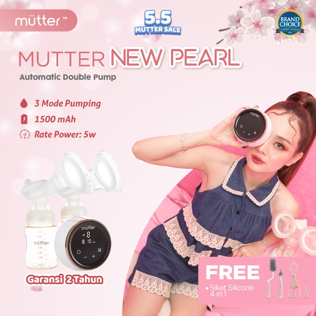 Jual MUTTER NEW PEARL Pompa ASI Elektrik Double Breast Pump | Shopee ...