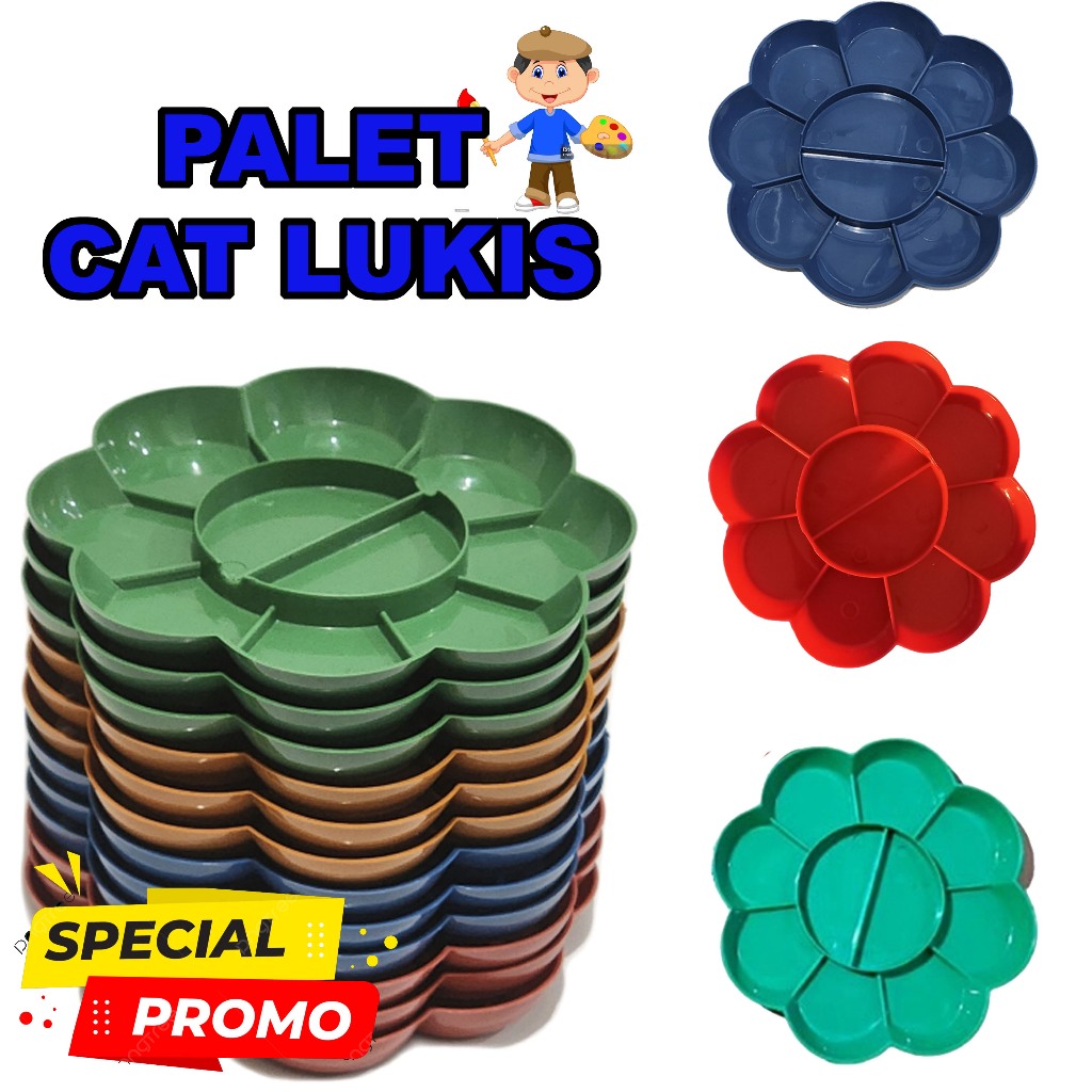Jual Palet Cat Lukis Plastik / Tempat Cat Lukis isi 12 Pcs | Shopee ...