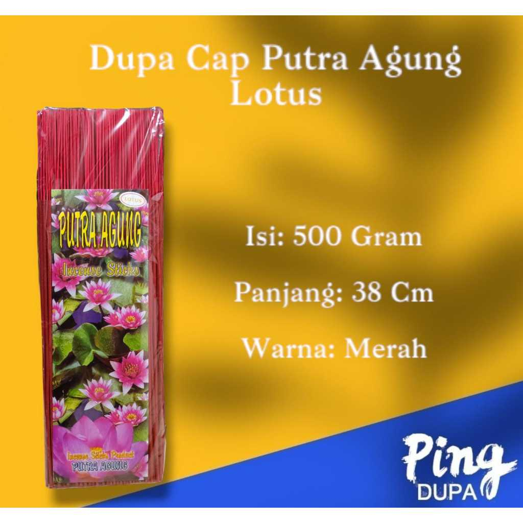 Jual Dupa Hio Cap Putra Agung Aroma Lutus Warna Merah Isi 500 Gram ...