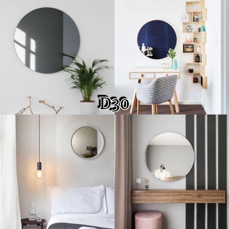 Jual Cermin Kaca Aesthetic Hiasan Kaca Kamar Mandi Cermin Bulat Gantung ...