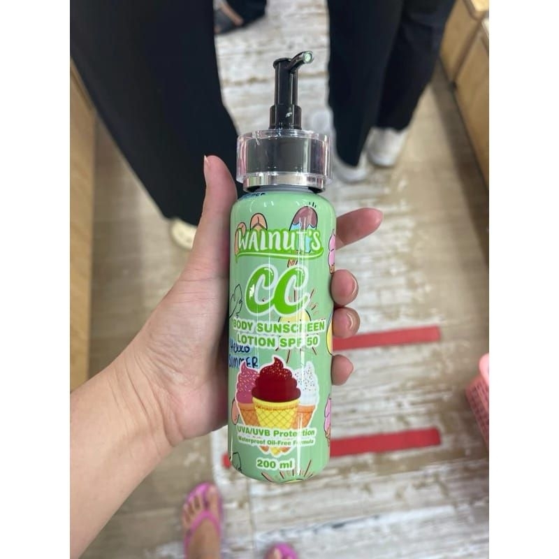 Jual WALNUT'S CC BODY sunscreen lotion SPF 50 UVA UVB protection ...