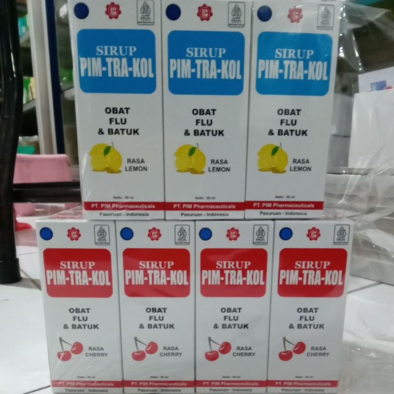 Jual Pim-Tra-Kol sirup Pimtrakol 60 ml Obat Flu Batuk anak | Shopee ...