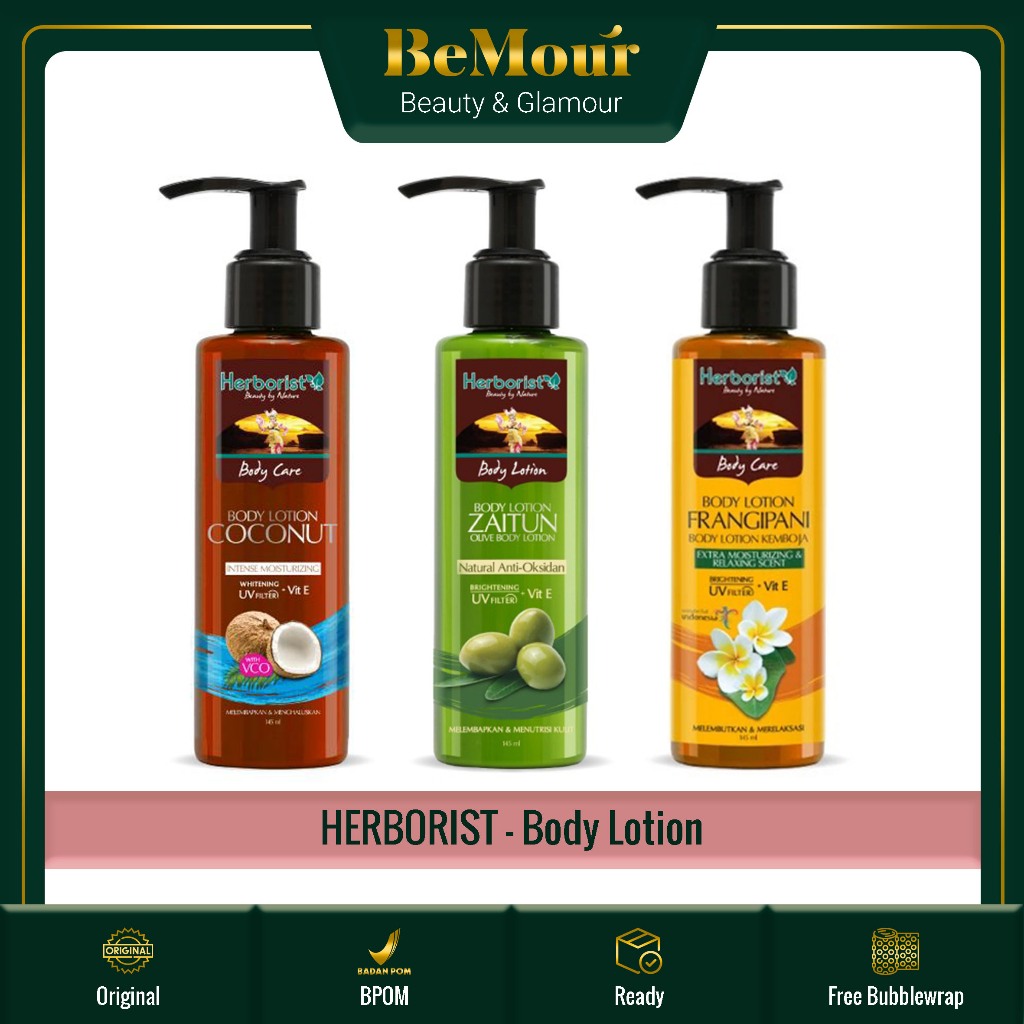 Jual HERBORIST - BODY LOTION ( 145 ml ) - Body Lotion Zaitun / Coconut ...