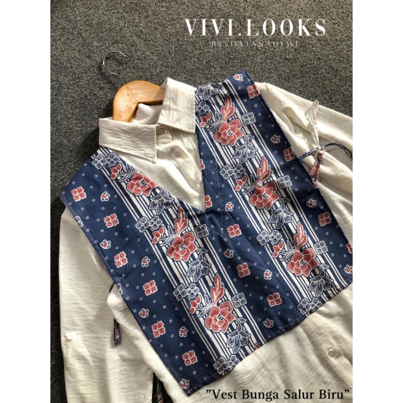 Jual VIVILOOKS-VEST BATIK PATTERN PREMIUM MODERN ETNIK KATUN OUTER ...