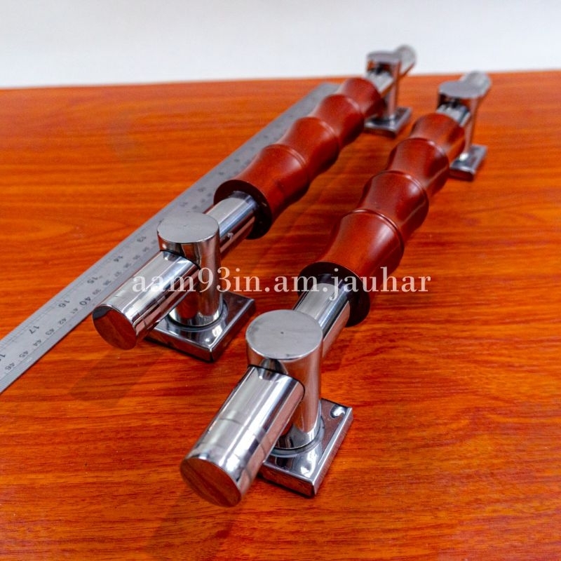 Jual handle pintu 45 cm tarikan pintu BAMBU KAYU NATURAL Coklat spb lis ...