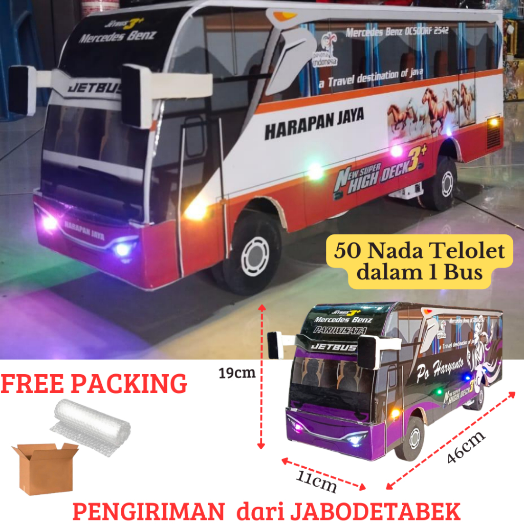 Jual Mainan Bus Basuri 50 nada Telolet | Shopee Indonesia