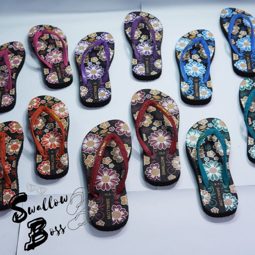 Jual Sandal Jepit Wanita / Cewek Motif Bunga Lucu Warna Unik Sendal ...