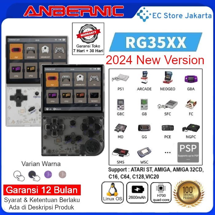 Jual ANBERNIC RG35XX 2024 Update Version Handheld Game Console Classic Portable Gaming PS1 PSP ...