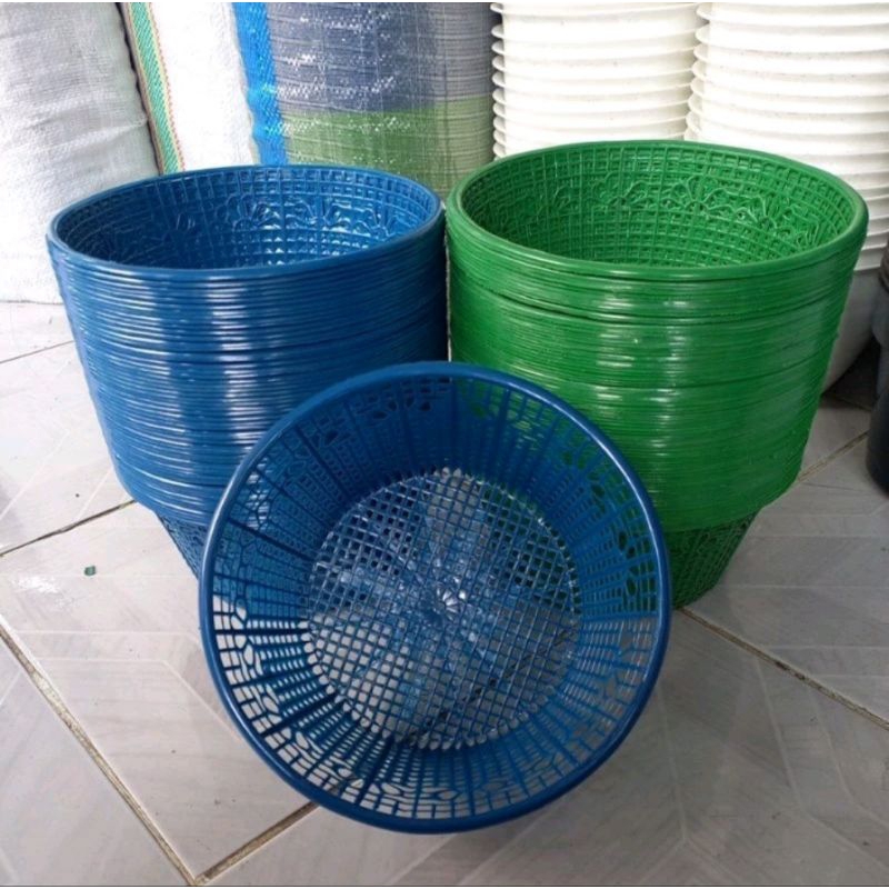 Jual [100 PCS] 100 PCS KERANJANG WAKUL BAKUL CETING NASI PLASTIK BUNDAR ...