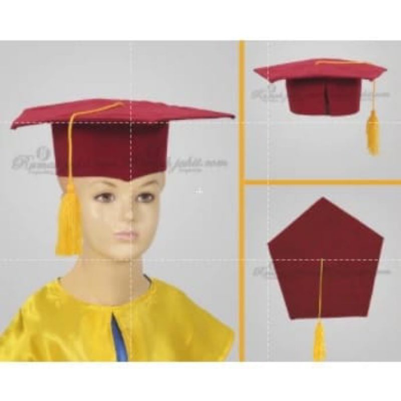 Jual Topi Toga warna warni bahan besway, matador dan saten untuk TK SD ...