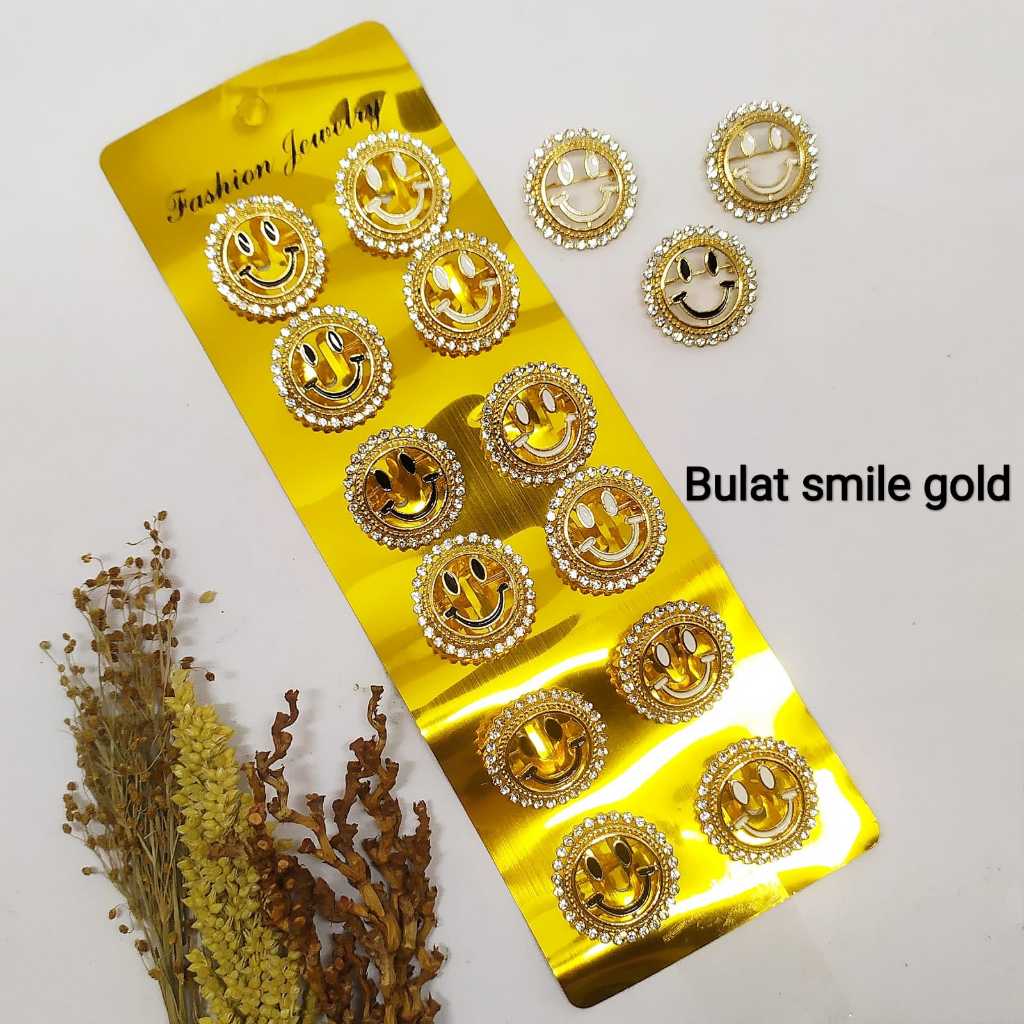 Jual TERMURAH 1 lusin (12 PCS ) Bros dagu gold silver / bros mewah ...