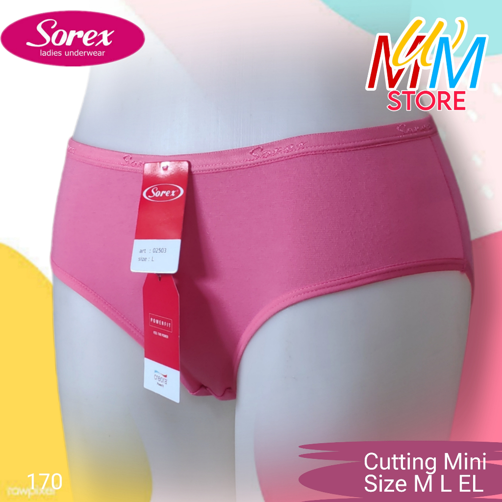 Jual M170 (3 - 6 Pcs) Sorex Celana Dalam Wanita Remaja Dan Dewasa Mini Size M L Xl (Bb 45-65 Kg ...