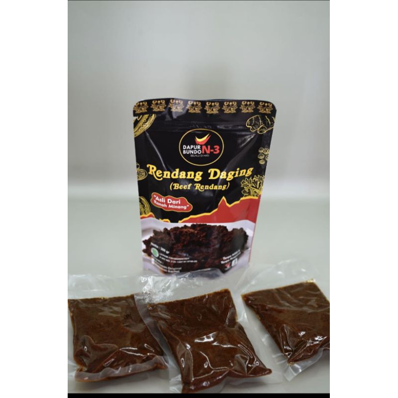 Jual Rendang daging kemasan sachet 300 g | Shopee Indonesia