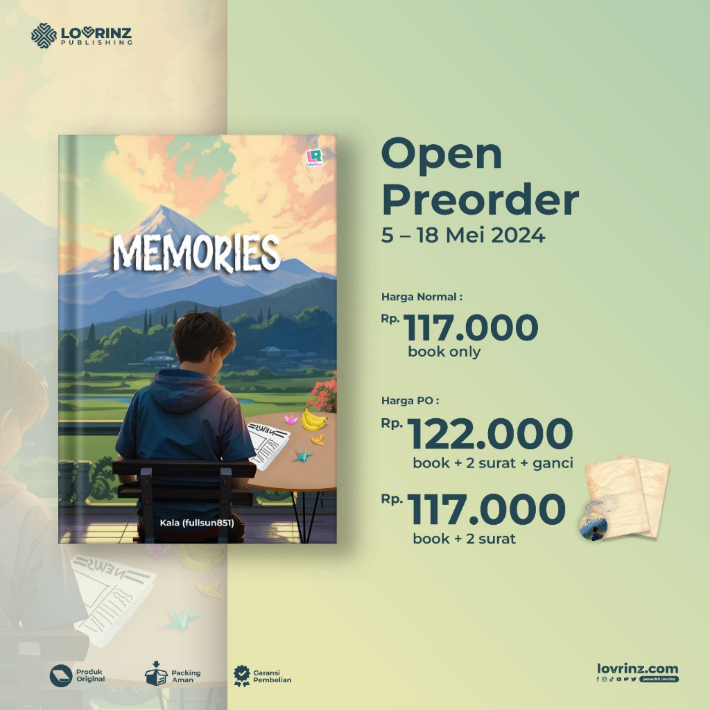Jual Buku Original Novel Memories karya Kala (fullsun851) - Penerbit LovRinz | Shopee Indonesia