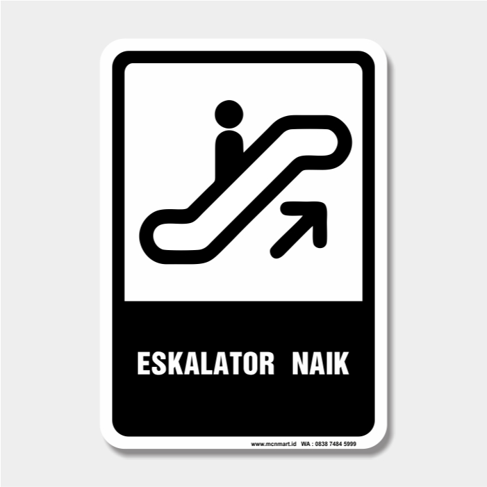 Jual Safety Sign Rambu K3 Sarana Umum - Eskalator Naik | Shopee Indonesia